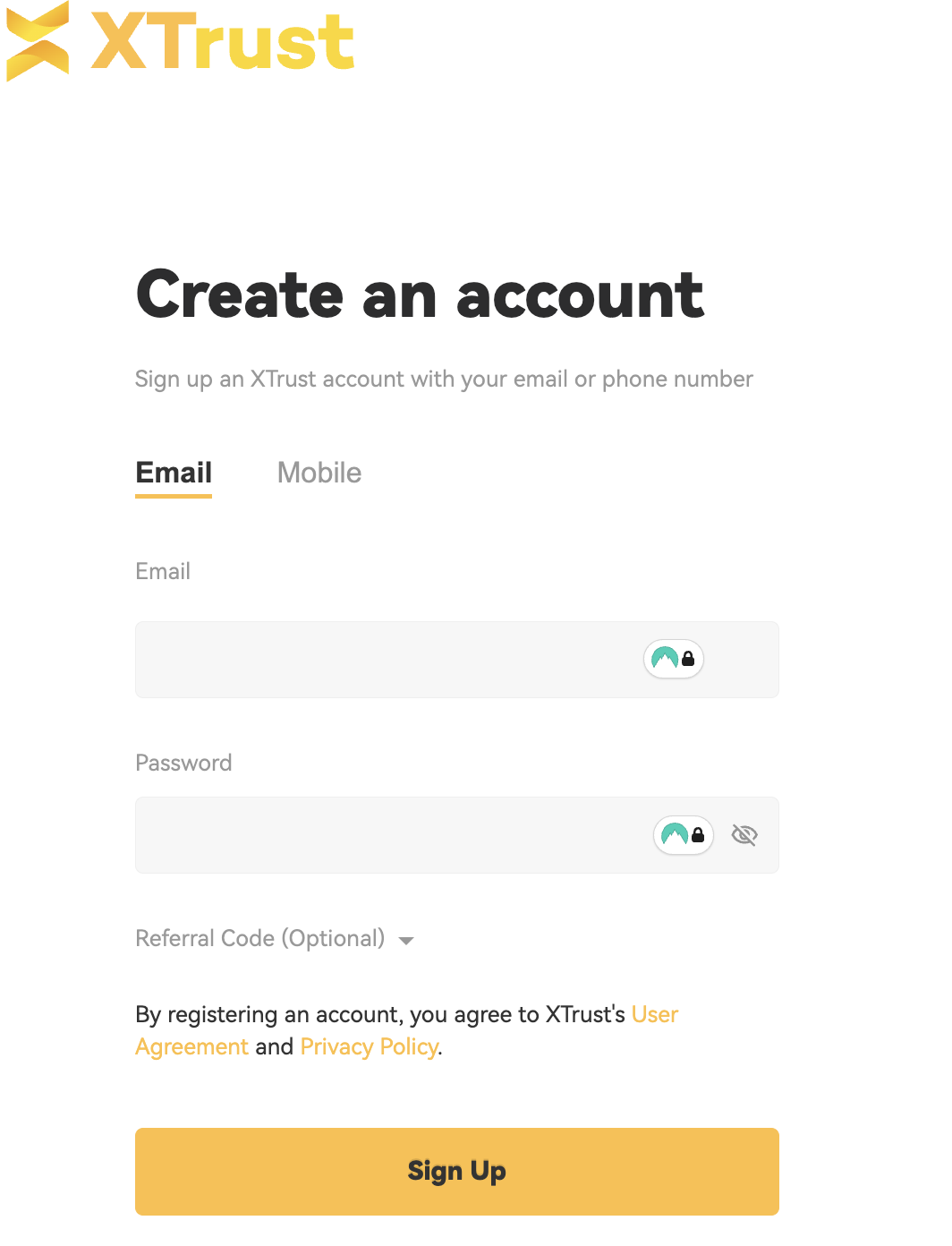 How to register on XTrust? – Help Center
