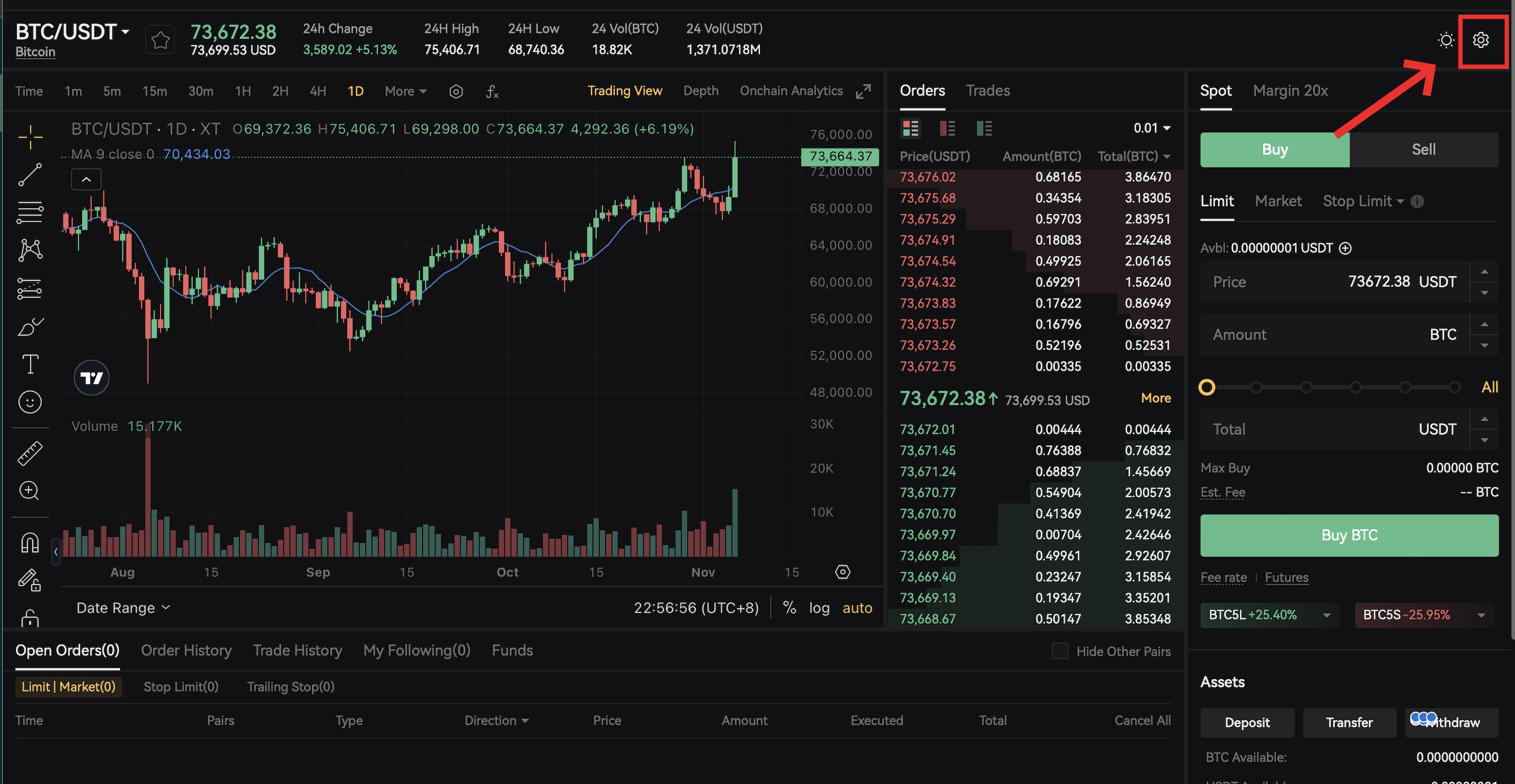 How to Customize the Trading Page Theme and Layout on XTrust – Help Center